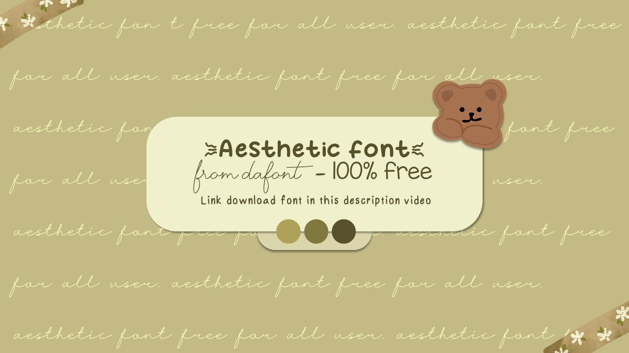 Aesthetic font   100% free from dafont [Part 1]