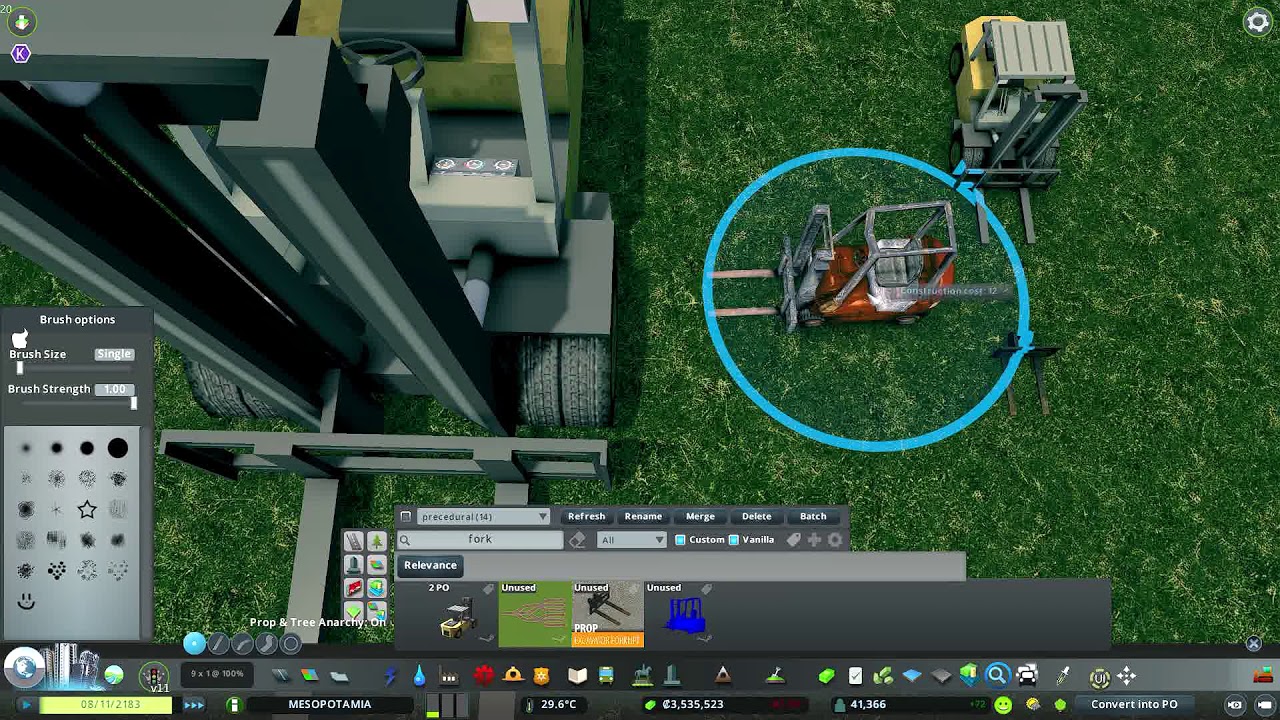 Animating props with Procedural Objects & Vertices Customization,      GANTRY CRANE,