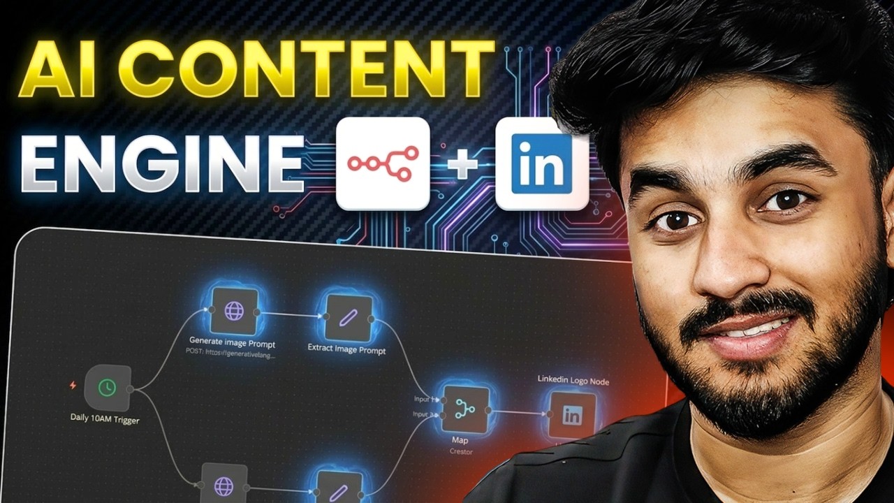 I Built an AI LinkedIn Content Engine That Runs Every Day (n8n + VPS)🔥