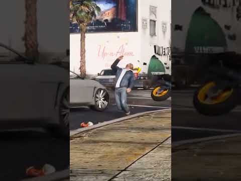 GTA 5 Realistic Bike Accident 🥺🥺 | GTA Bike Crash | #gta #shorts #gta5 #youtubeshorts #gaming