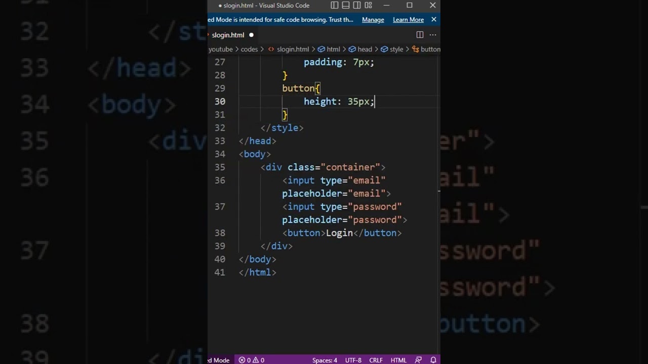 Login Form | HTML CSS