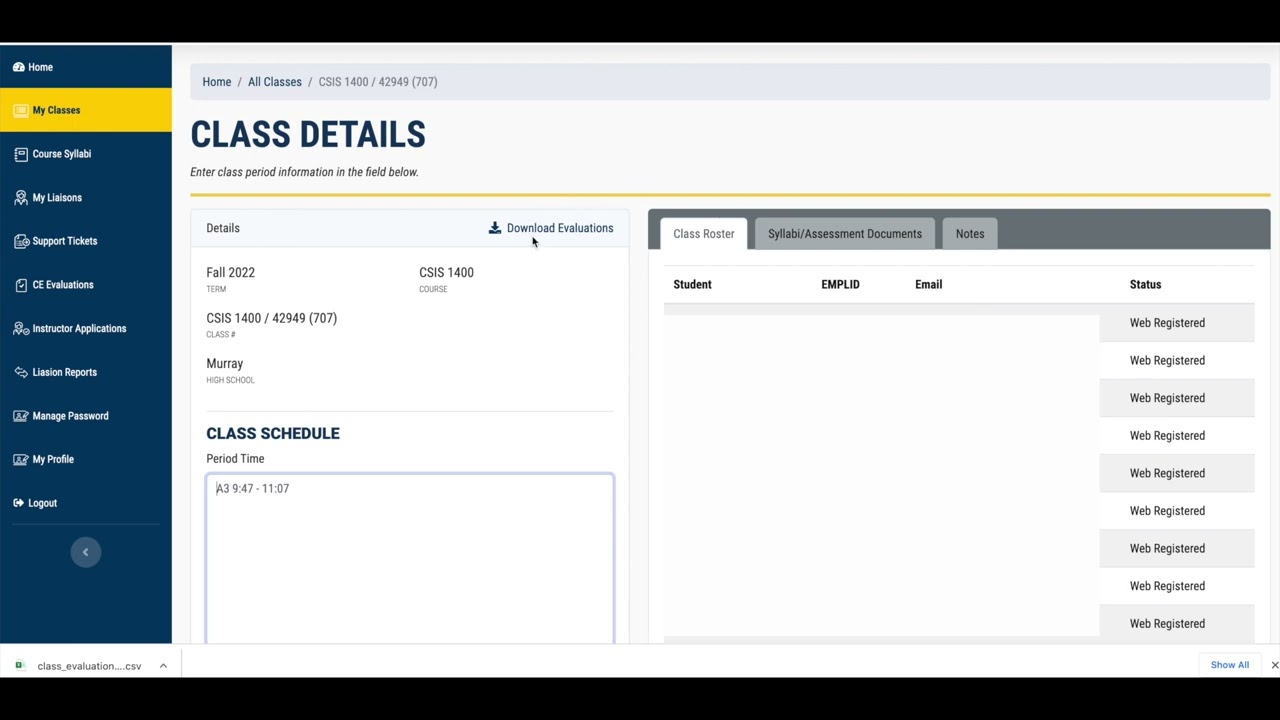 Viewing Your Course Evaluation Results