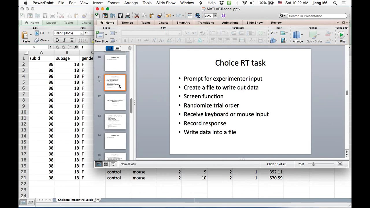 MATLAB & Psychtoolbox Tutorial Part2: Example - Choice RT
