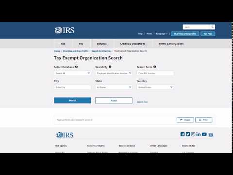 IRS Tax Exempt Organization Search Tool: How to Use It