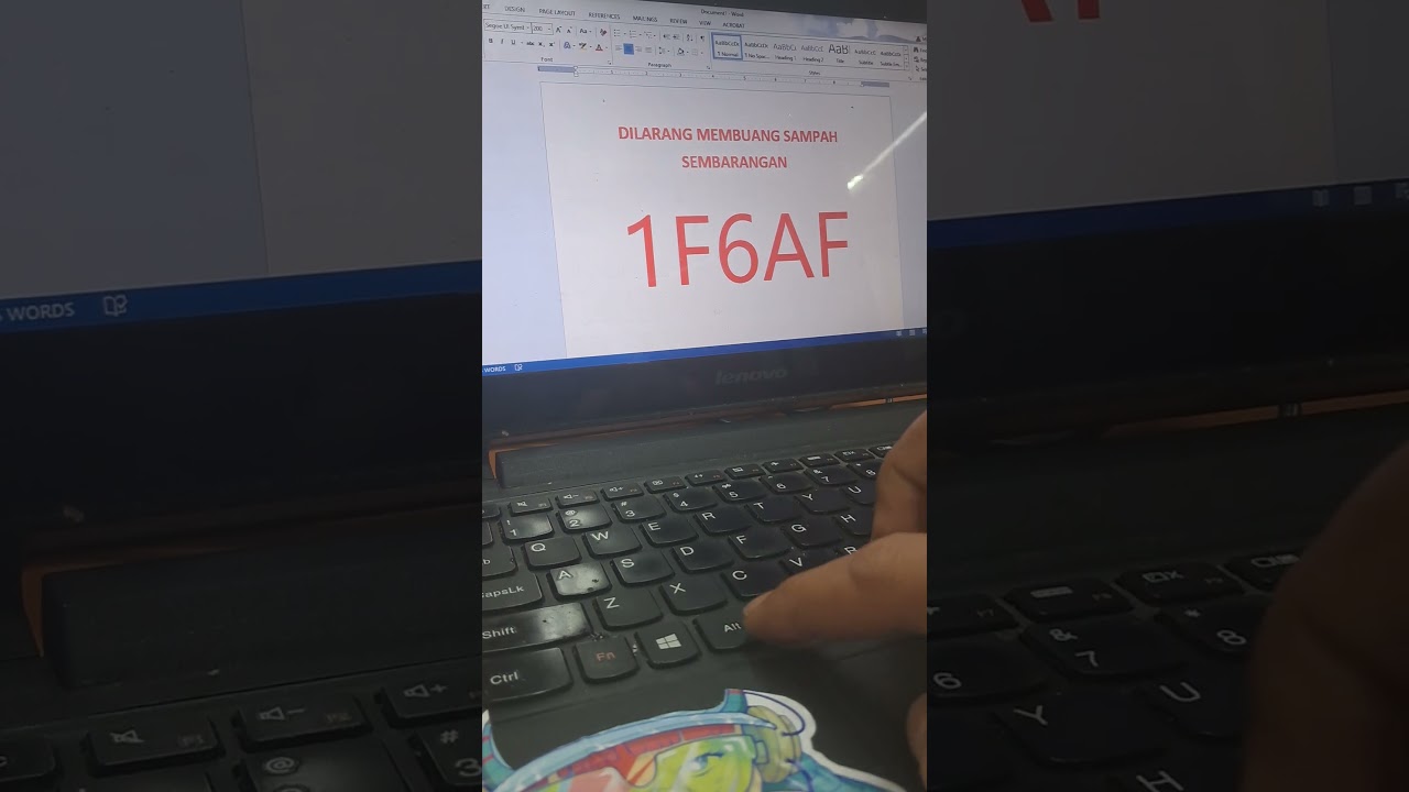 Membuat Simbol DILARANG MEMBUANG SAMPAH di MS-Word #WordTips #SimbolLarangan #TutorialMSWord