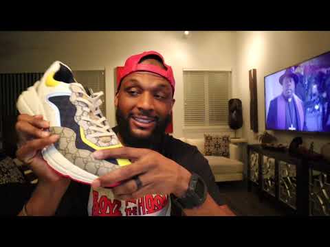 NEW GG RHYTON SNEAKERS & OPEN BOX ON FOOT REVIEW