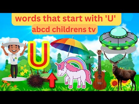words that start with 'U' | u for umbrella ☔ | @abcdchildrenstv2019 |