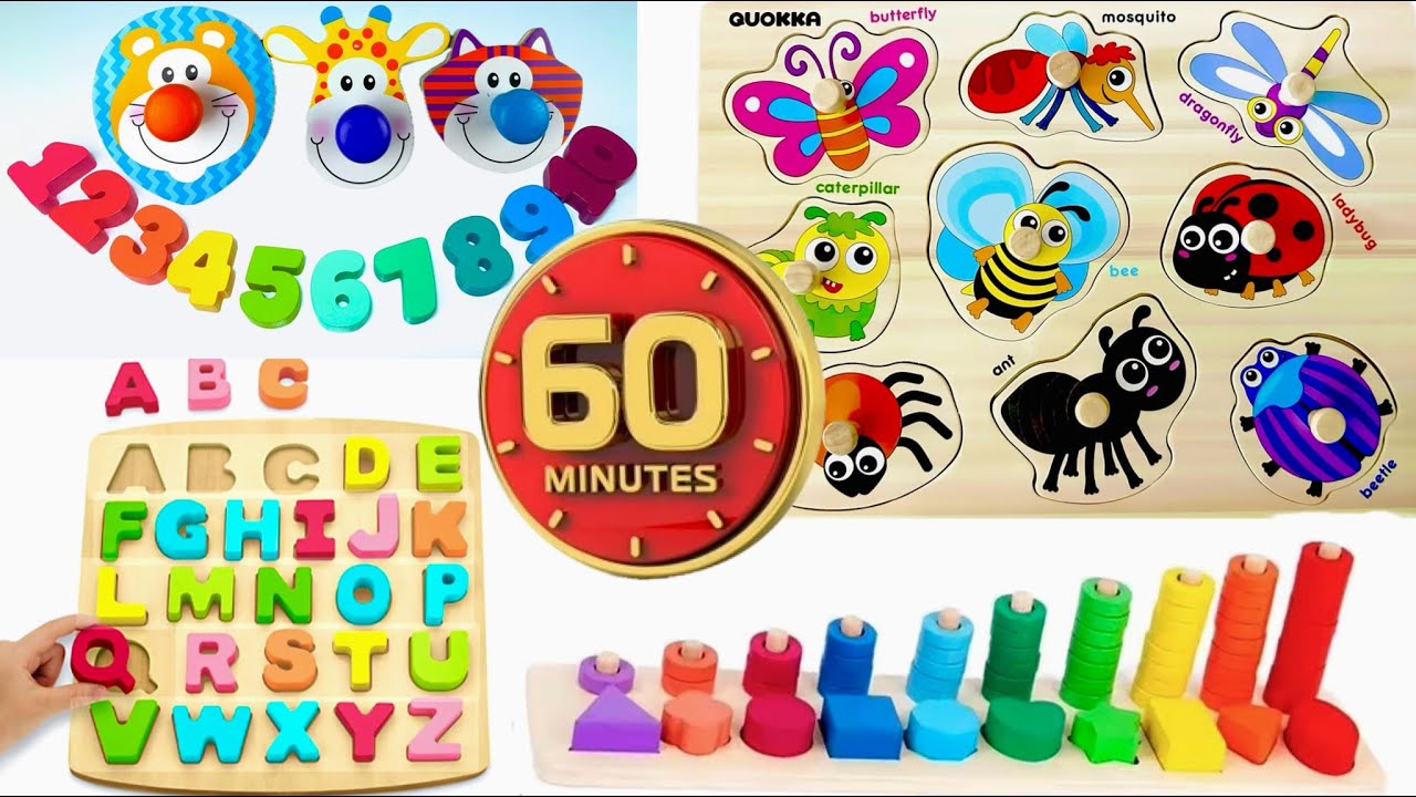 The Best Preschool Learning Video For Toddlers Part 6 | Learn English ABC, Numbers, Shapes, Counting