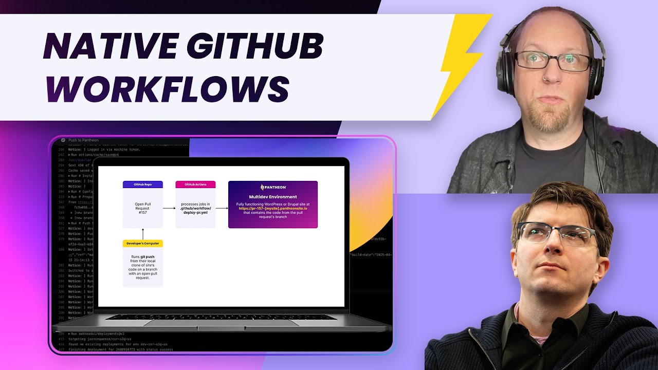 Native GitHub workflows on Pantheon