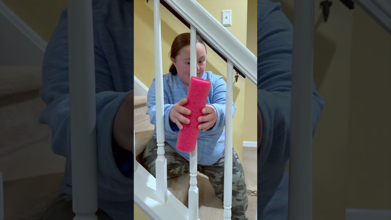 she transformed the staircase! #diy #easter #decoration #decor