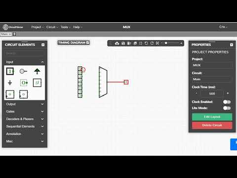 CircuitVerse Multiplexer demo