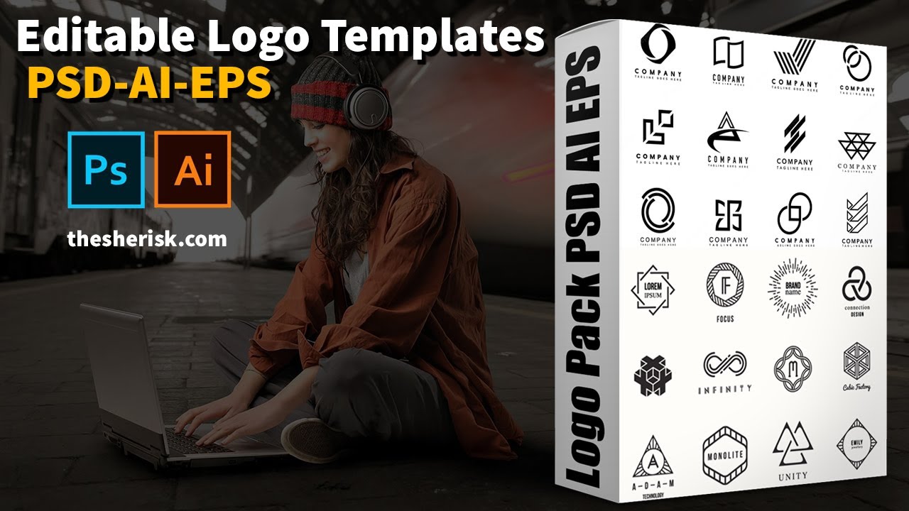New Editable Logo Templates Download In PSD AI And EPS Files |Sheri Sk| |Logo Templates|
