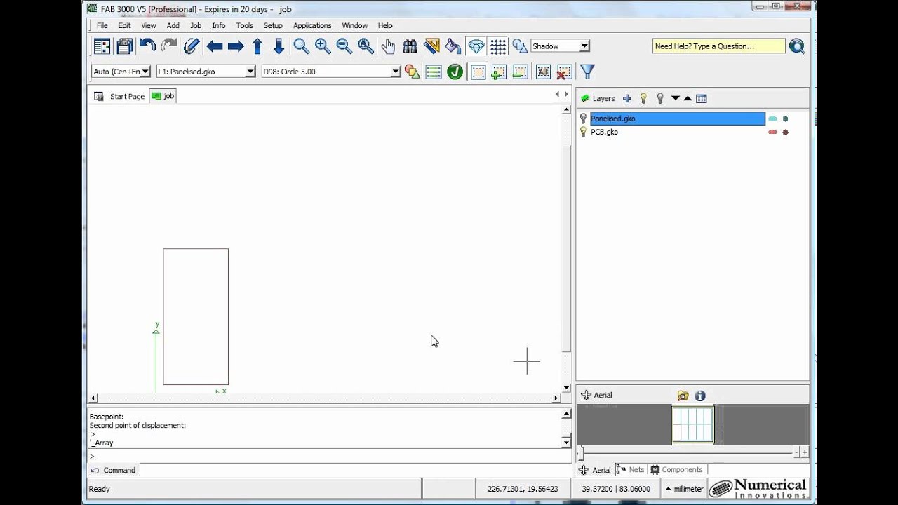 Using Editing tools to manually array a PCB