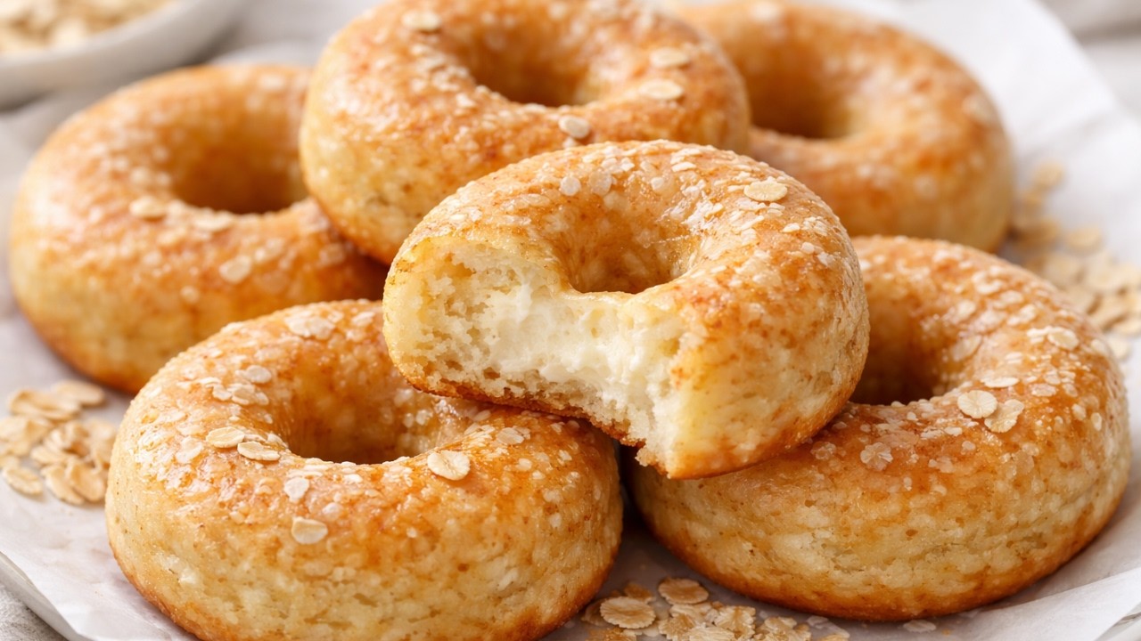 Do you have Oatmeal and Banana? Make Healthy Donuts in 10 minutes! No Flour and Sugar!