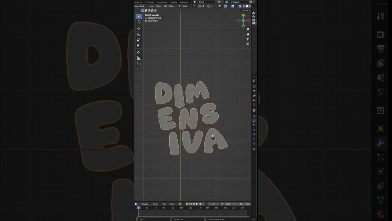 How to inflate text in Blender - Tutorial #3d #modeling #blender #render #cgi #tutorial #inflate
