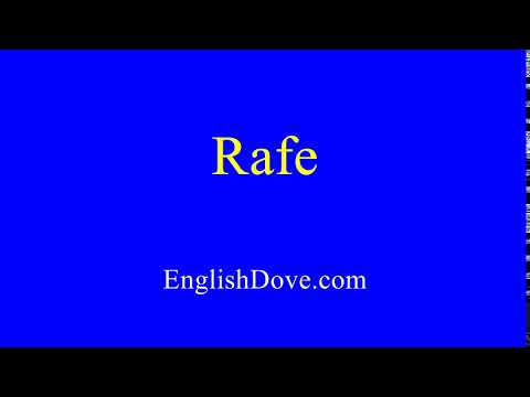 How to pronounce Rafe in American English.