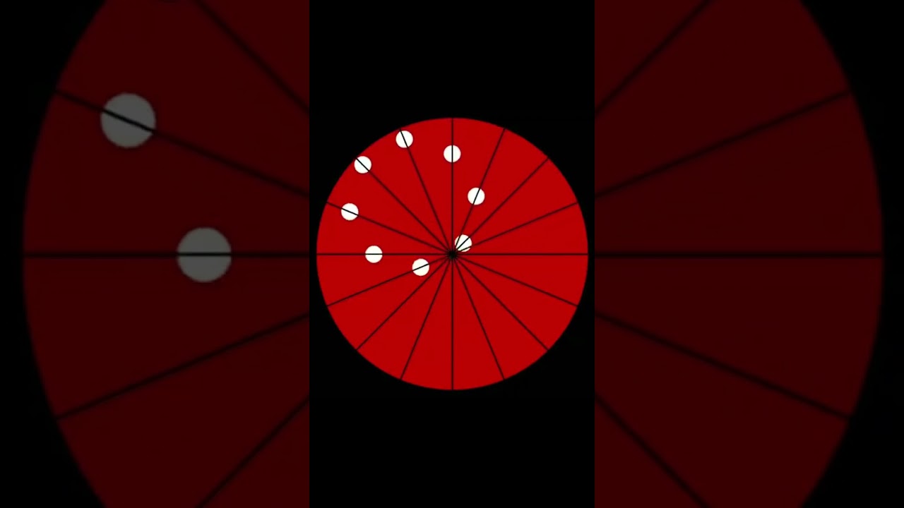 Balls moving in straight lines trace interesting paths across a rotating wheel