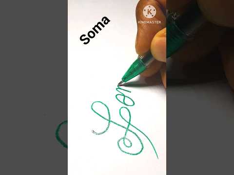 A To Z Signature Style Of Soma. My Name Signature Style. #youtubeshorts, #shorts, #short.