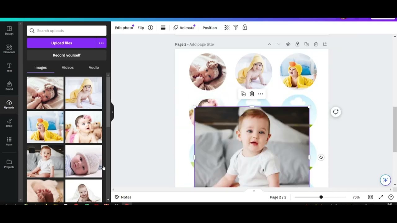 Cupcake Topper Canva Frame Video