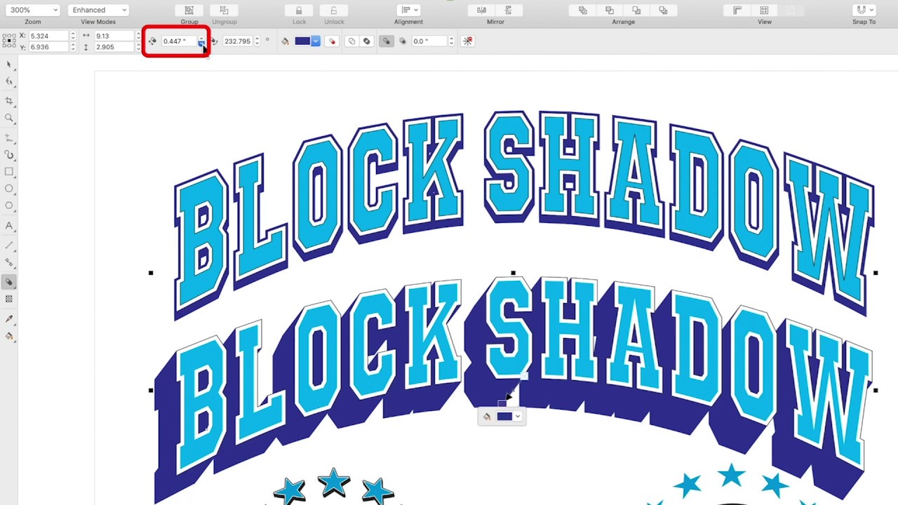 Adding Depth with the Block Shadow Tool