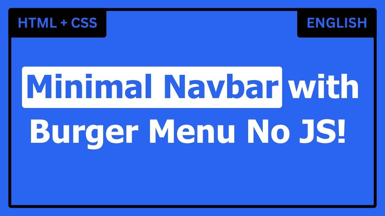 Responsive Navbar with Hamburger Menu | HTML & CSS Only