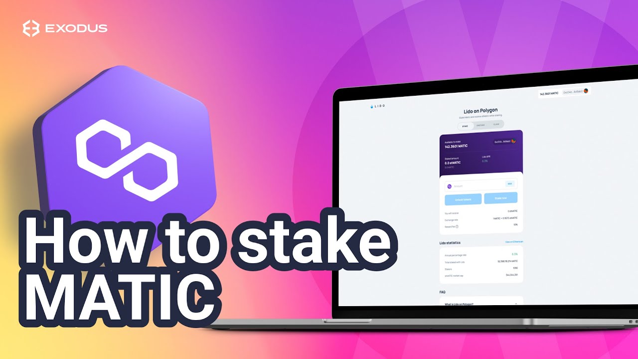How to stake Polygon MATIC crypto guide | Exodus Tutorial