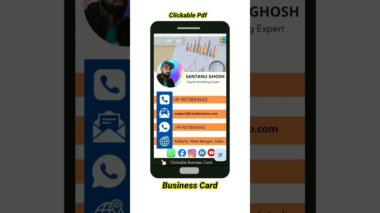 Clickable Pdf version Digital Business Card.