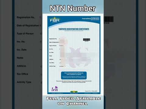 How to register NTN online 2025 | NTN Registration | NTN certificate Number in Pakistan | iris 2.0