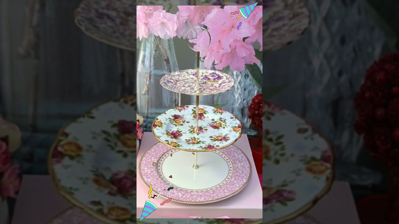 Vintage 3 tiered cake stand ❤
