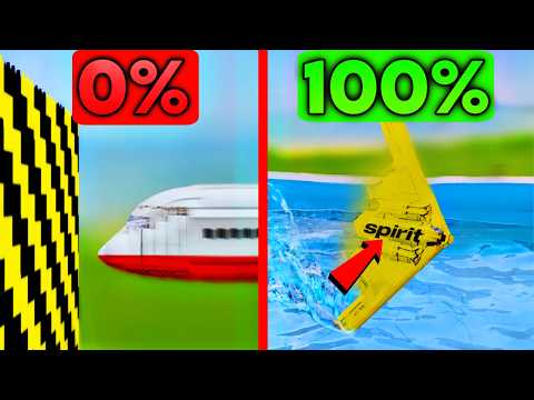 0% VS 100% Survivable Lego Plane Crash • YouTubeEZ