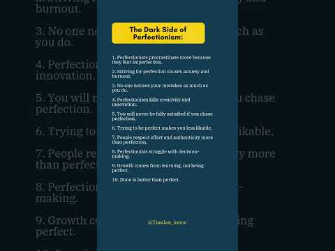 The dark side of Perfectionism #psychology #quotes #motivation