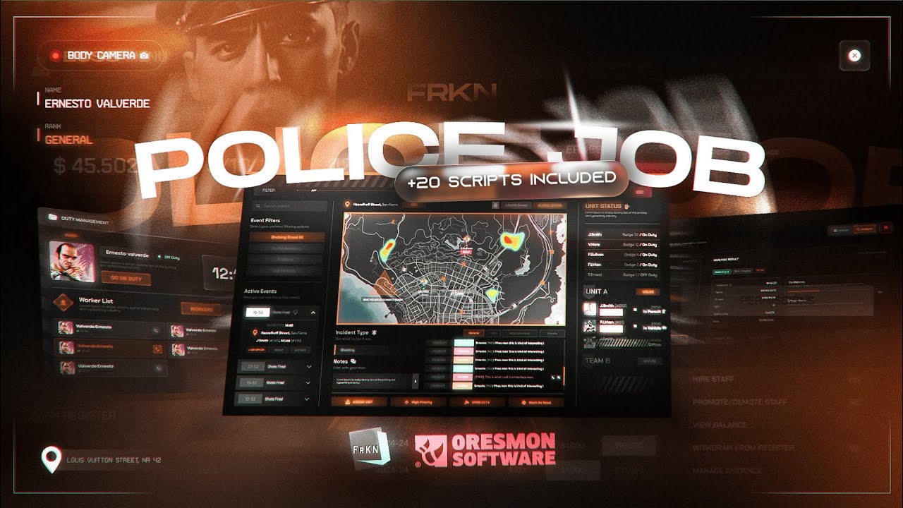 Fivem Police Job PACK – All-in-One System (20+ Scripts Included!) | [ESX/QB/QBOX]