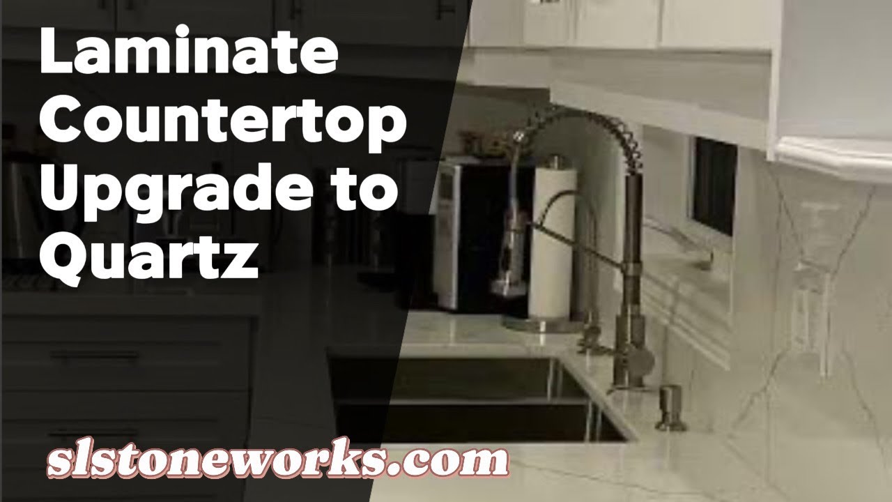 Laminate  COUNTERTOP UPGRADE TO QUARTZ Kitchen COUNTERTOP #slstoneworks #remodel