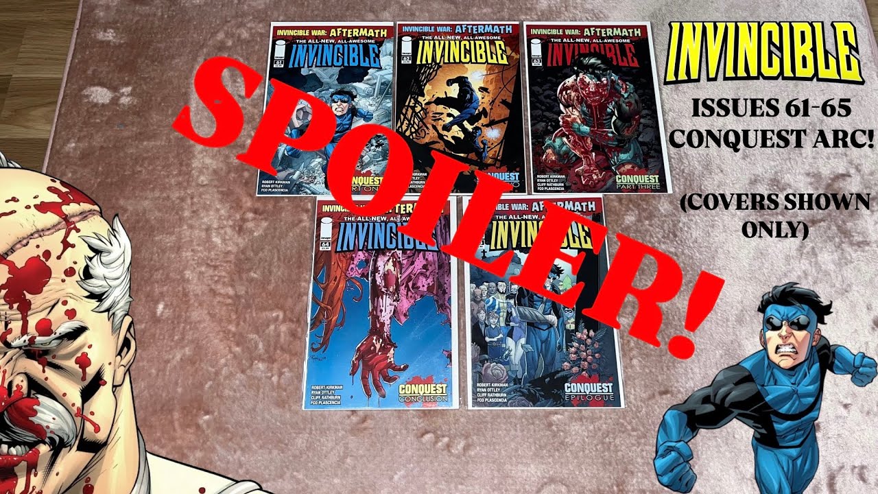 INVINCIBLE ISSUES 61-65 (CONQUEST ARC!!!) UNBOXING! (COVERS SHOWN ONLY)