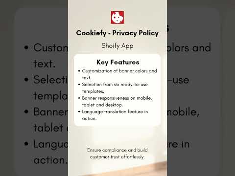 Cookiefy – Privacy Policy App for Shopify | Enhance Trust & Compliance