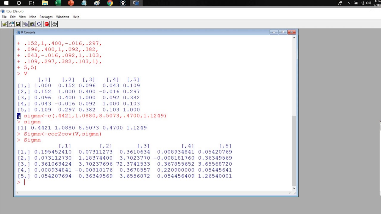 Steps for simulating multivariate normal data in R