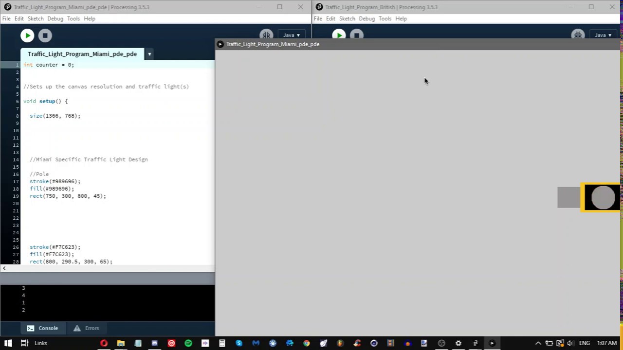 Miami Traffic Light Program | Java Processing