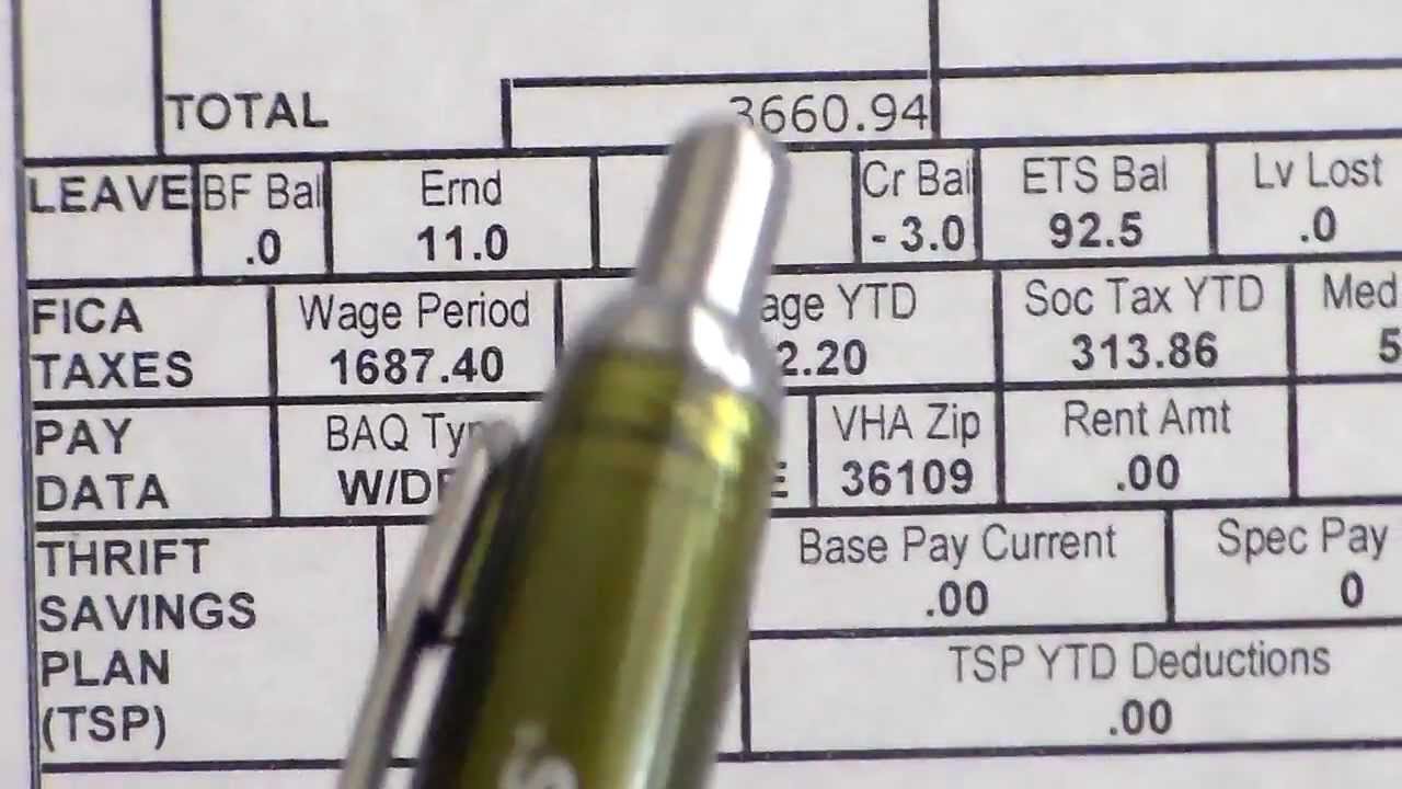 How to Read An Army (Les)Leave and Earnings Statement