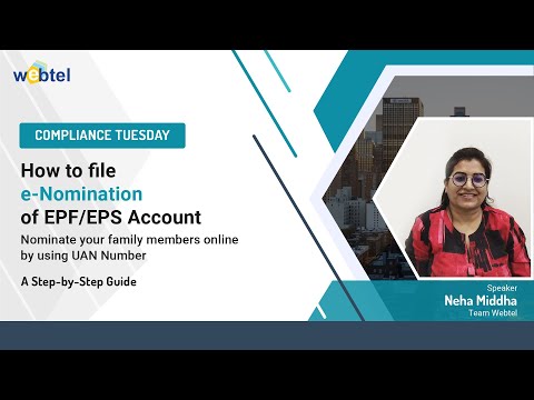 How to file e-Nomination of EPF/EPS Account | Webtel