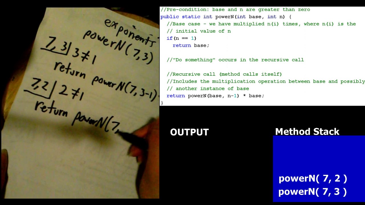 Recursion Tracing - Exponential