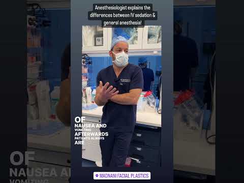 Anesthesiologist explains the difference between IV sedation and general anesthesia #drmadnani