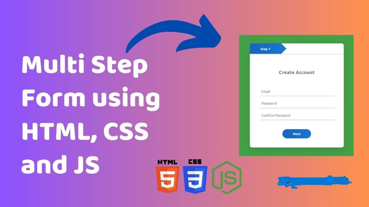 Multi-Step Form using HTML, CSS and JS | Dev Dose With Prof