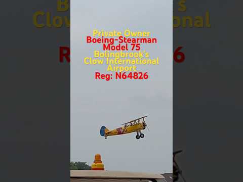 Boeing Stearman Model 75 at Bolingbrook'sClow International Airport Cavalcade of planes 2025!
