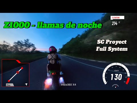 Unas llamas de noche en Z1000 | SC Protect | Full Sonido | 4K