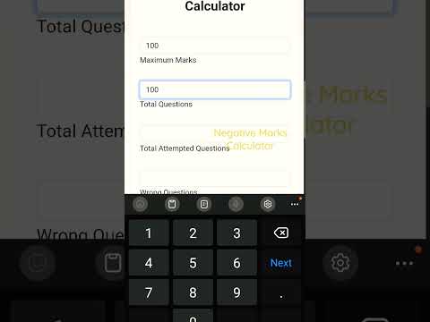 Negative Marking Calculator For UPSC & Other Various Exams #exams #negativemarkingcalculator