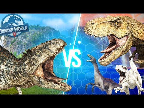 BATALLA FINAL de JW DOMINION! REXY vs GIGANOTOSAURUS vs THERI Jurassic World Alive
