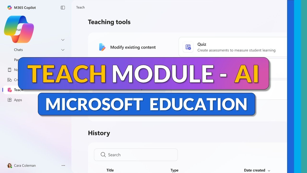 NEW AI-powered Teach Module in Microsoft 365 Copilot – Full Tutorial for Teachers 💡