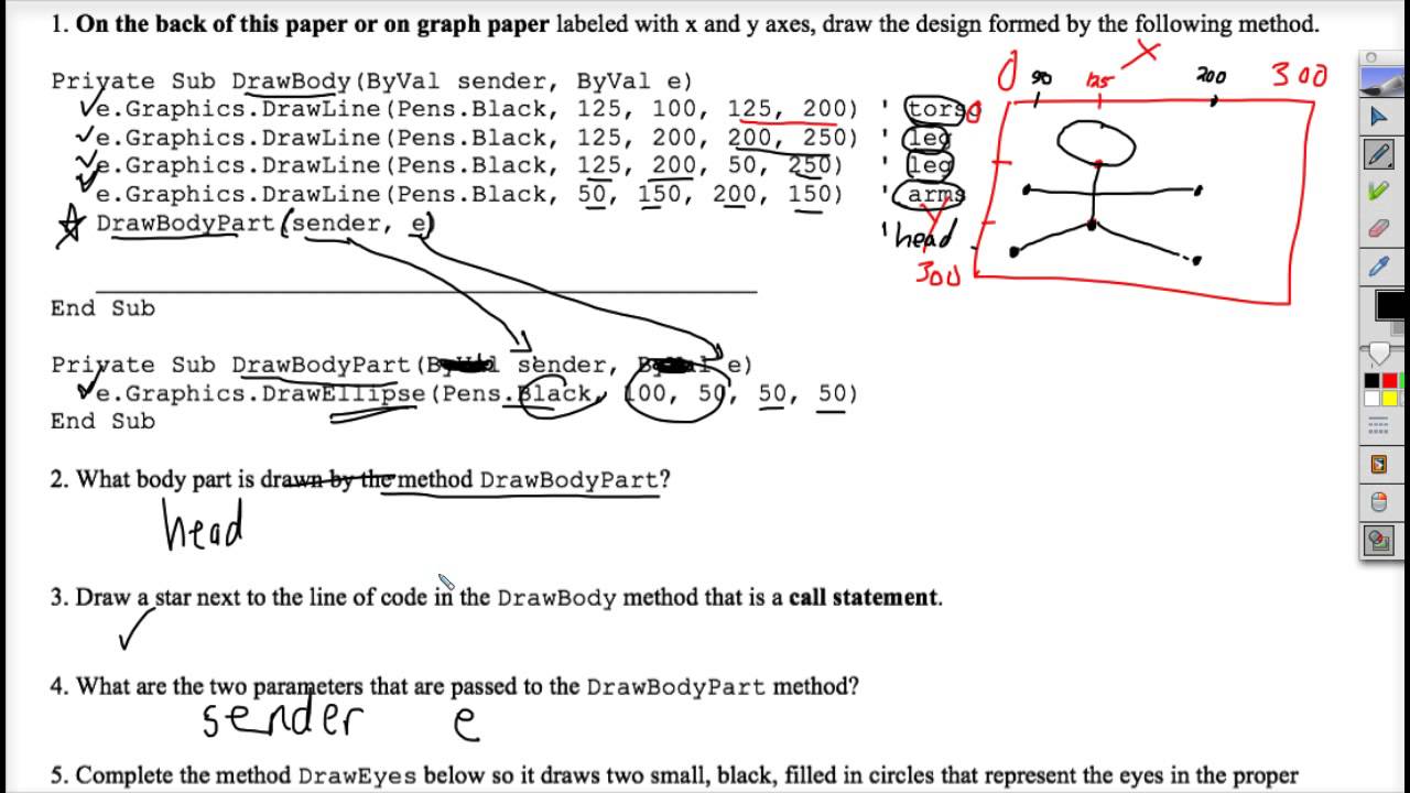 VB Tracing Methods Worksheet 1