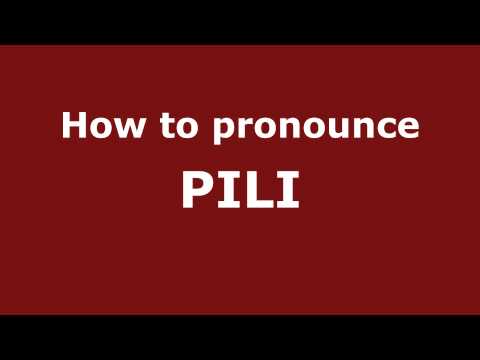 How to Pronounce PILI in Spanish - PronounceNames.com