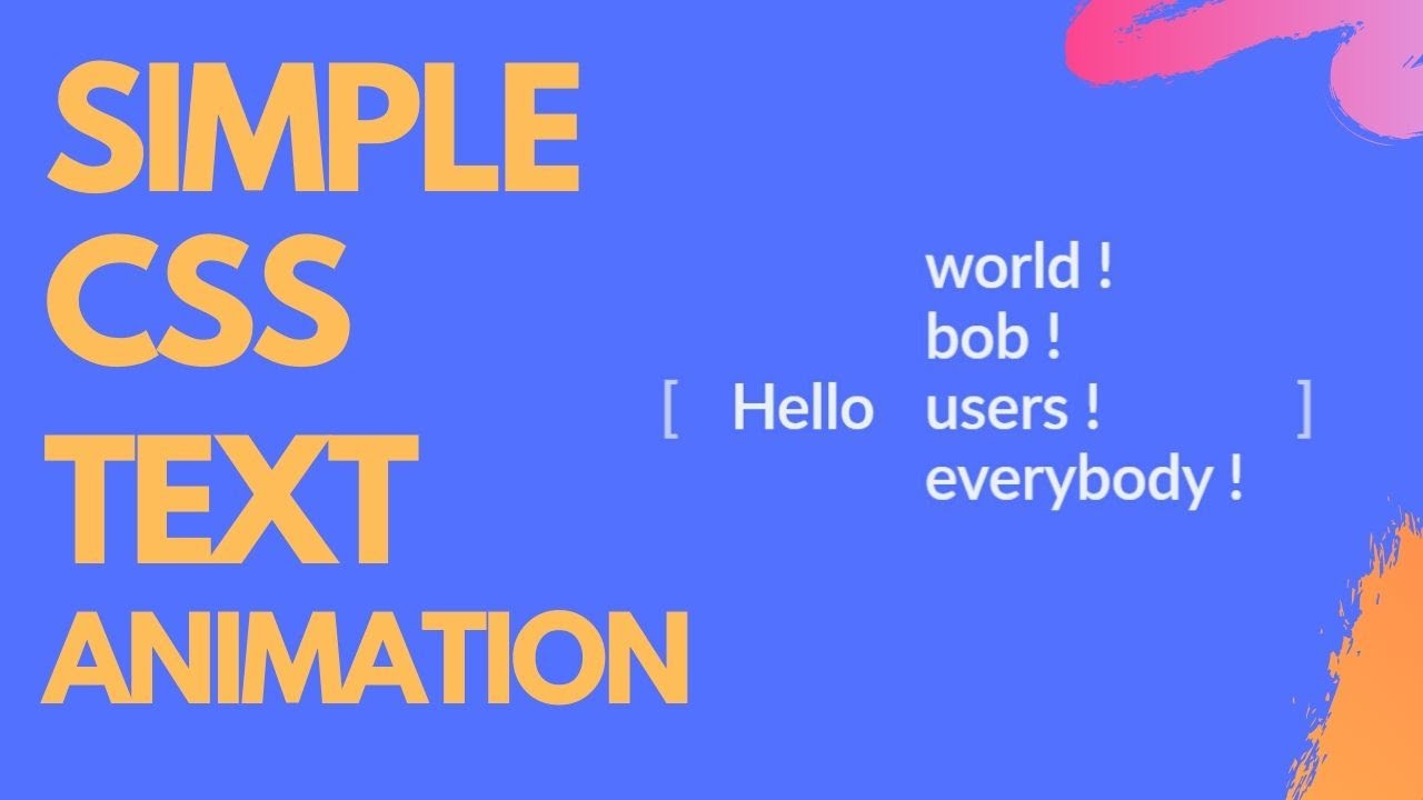 Create Text Animation Effect Using CSS and HTML